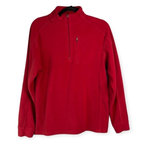L.L. Bean | Sweaters | Llbean Mens Cranberry Red Mountain Fleece Half ...